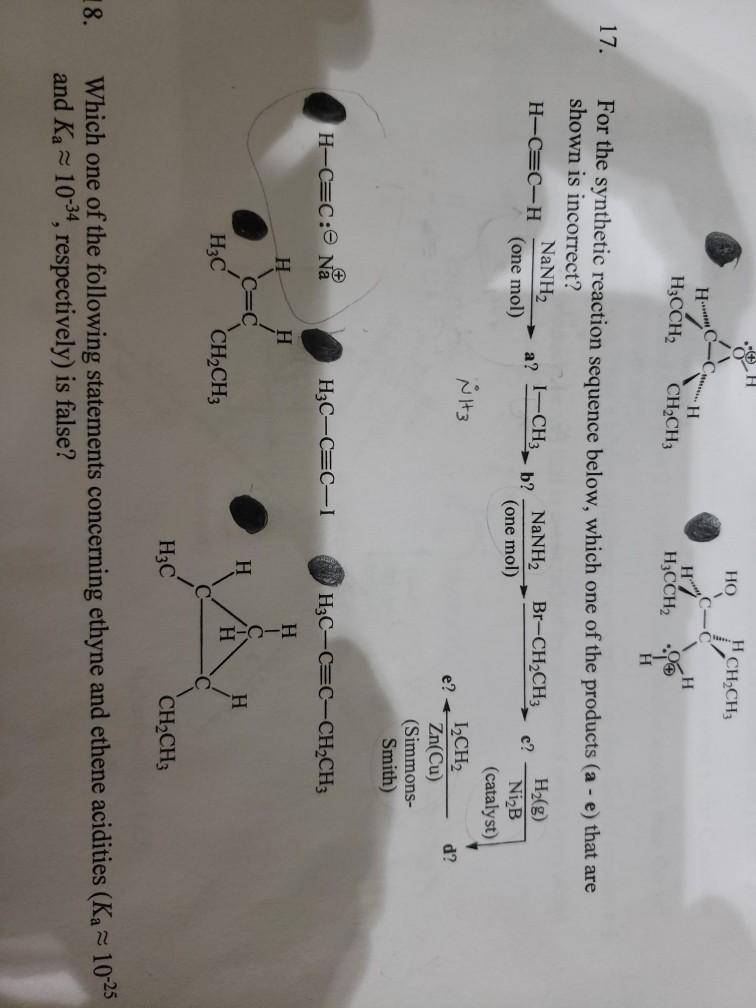 Solved НО HCH,CH, H. H3CCH, H CH2CH3 H2CCH2 H Н 04 H 17. For | Chegg.com