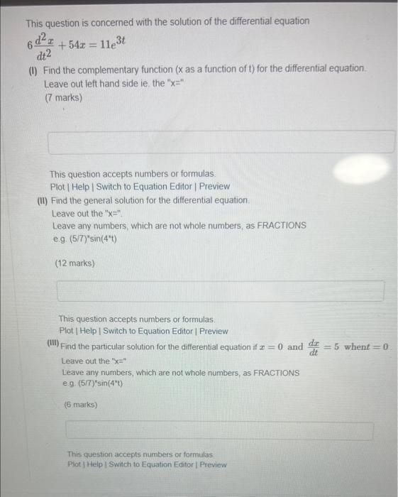 Solved This question is concerned with the solution of the | Chegg.com