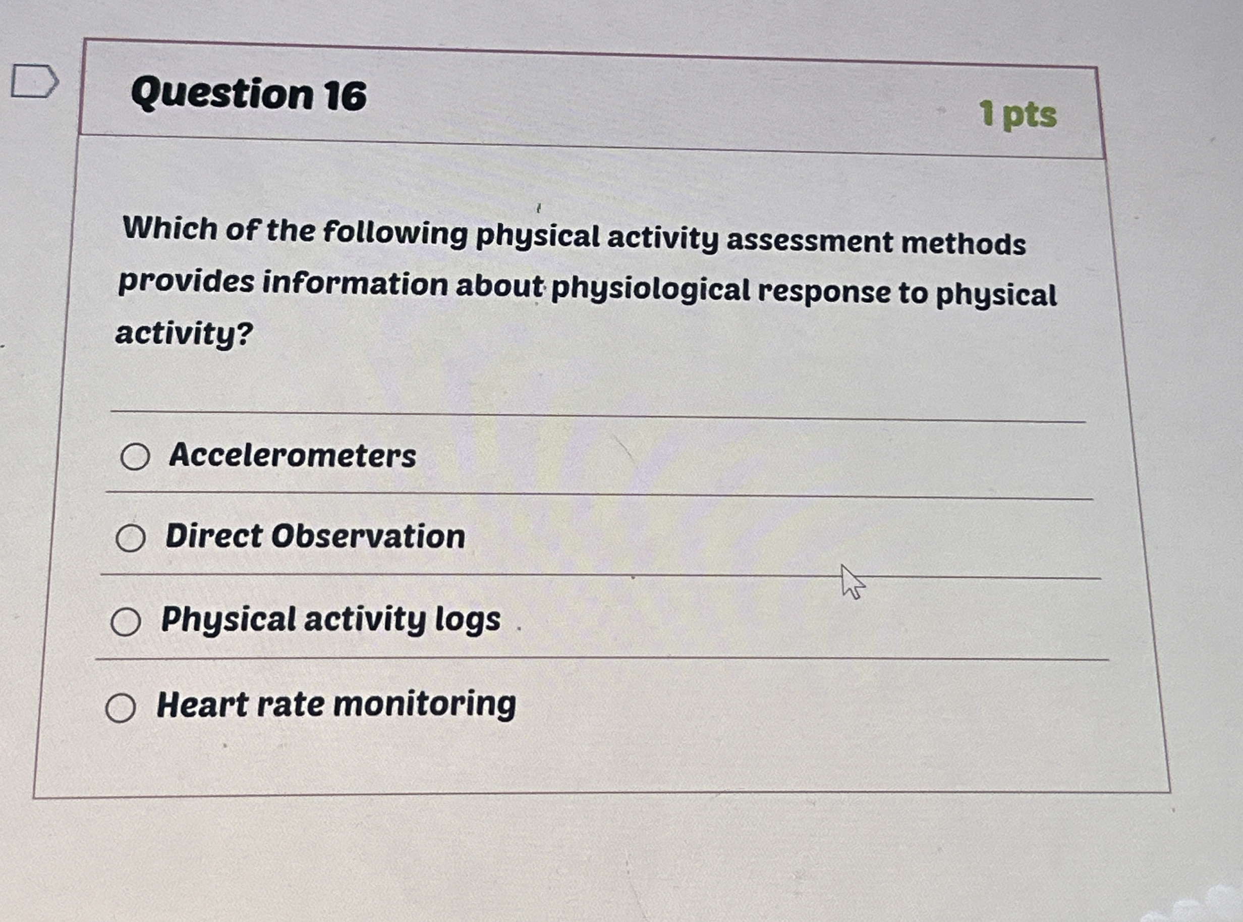 Solved Question 161 ﻿ptsWhich of the following physical | Chegg.com