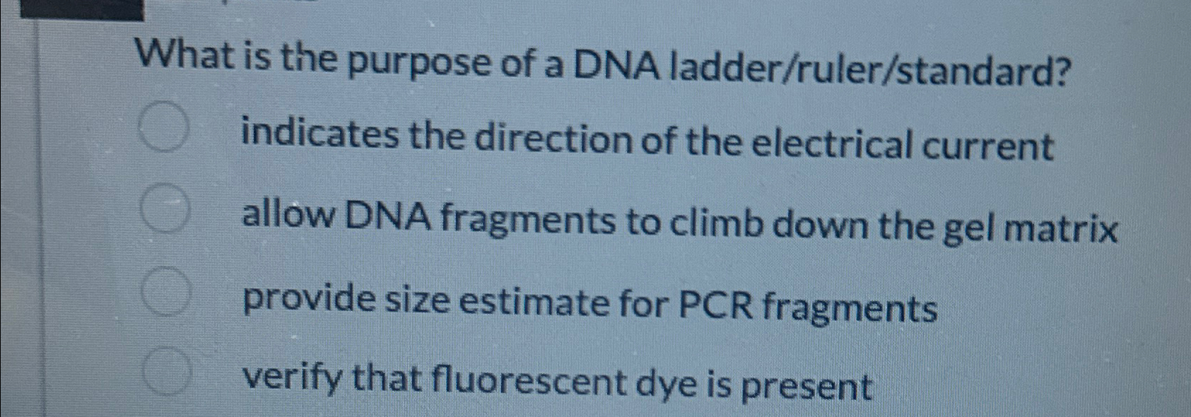 Solved What is the purpose of a DNA | Chegg.com