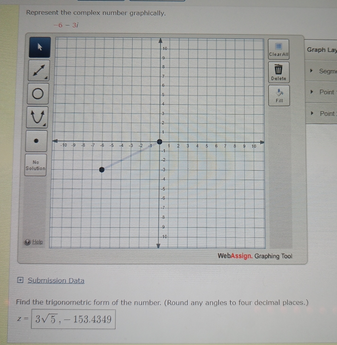 Solved Represent the complex number | Chegg.com