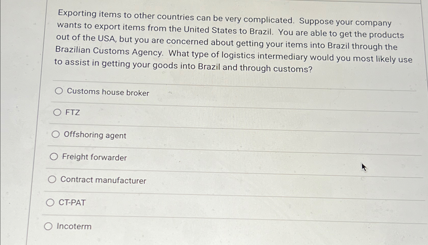 Solved Exporting items to other countries can be very | Chegg.com