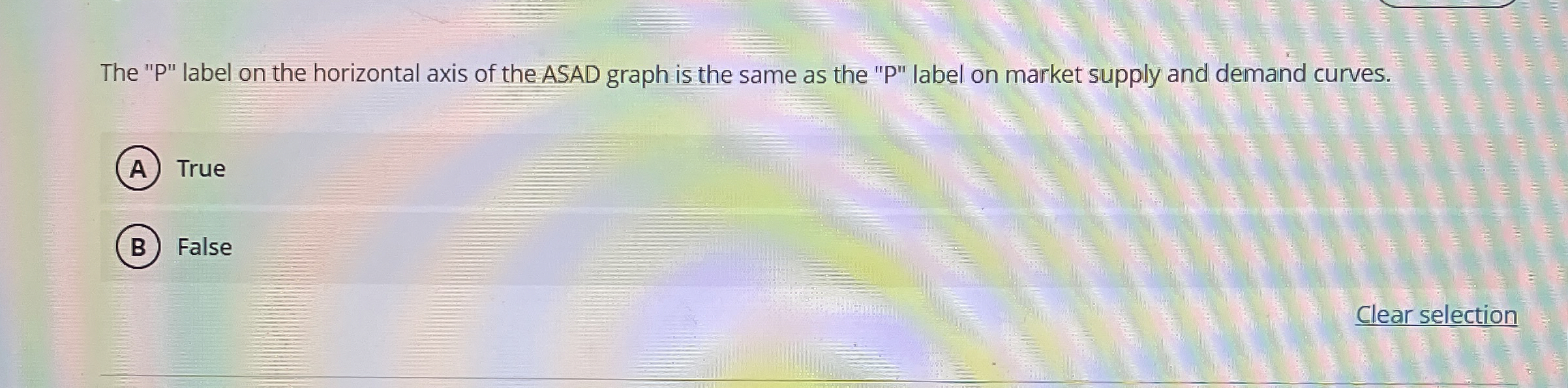 Solved The "P" ﻿label on the horizontal axis of the ASAD | Chegg.com
