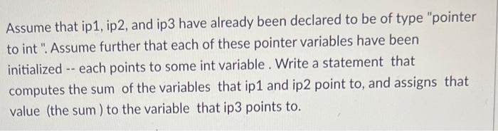 Solved Assume that ip1, ip2, and ip3 have already been | Chegg.com