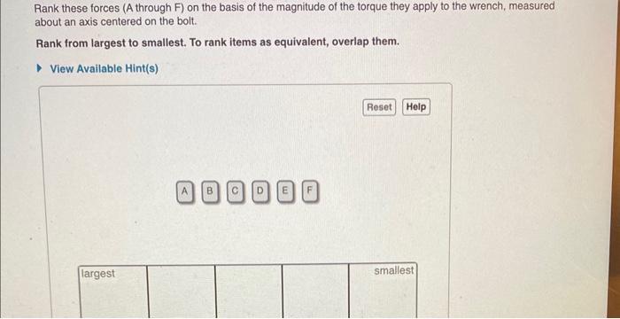 Solved The wrench in the figure has six forces of equal | Chegg.com