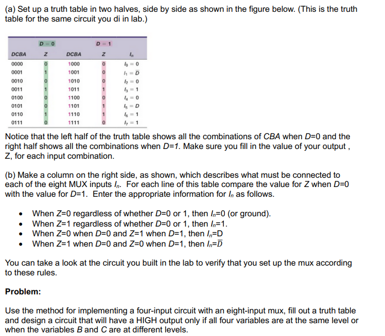 Solved (a) ﻿Set up a truth table in two halves, side by side | Chegg.com