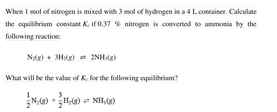 Solved Ammonia is a compound of nitrogen and hydrogen with | Chegg.com