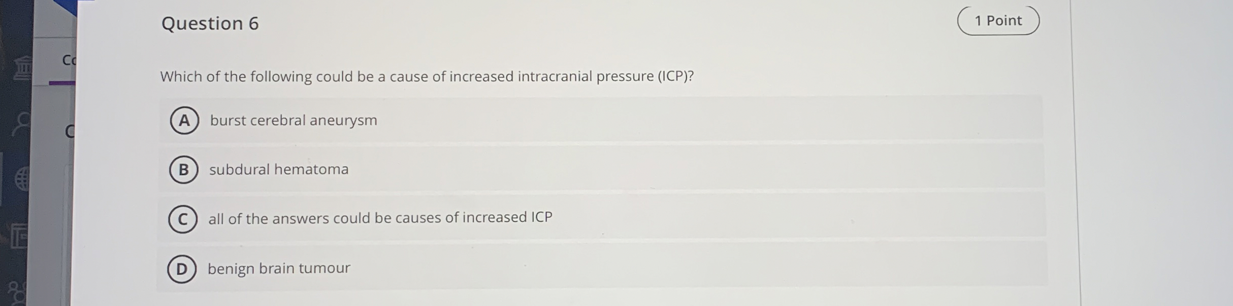 Solved Question 61 ﻿PointWhich of the following could be a | Chegg.com