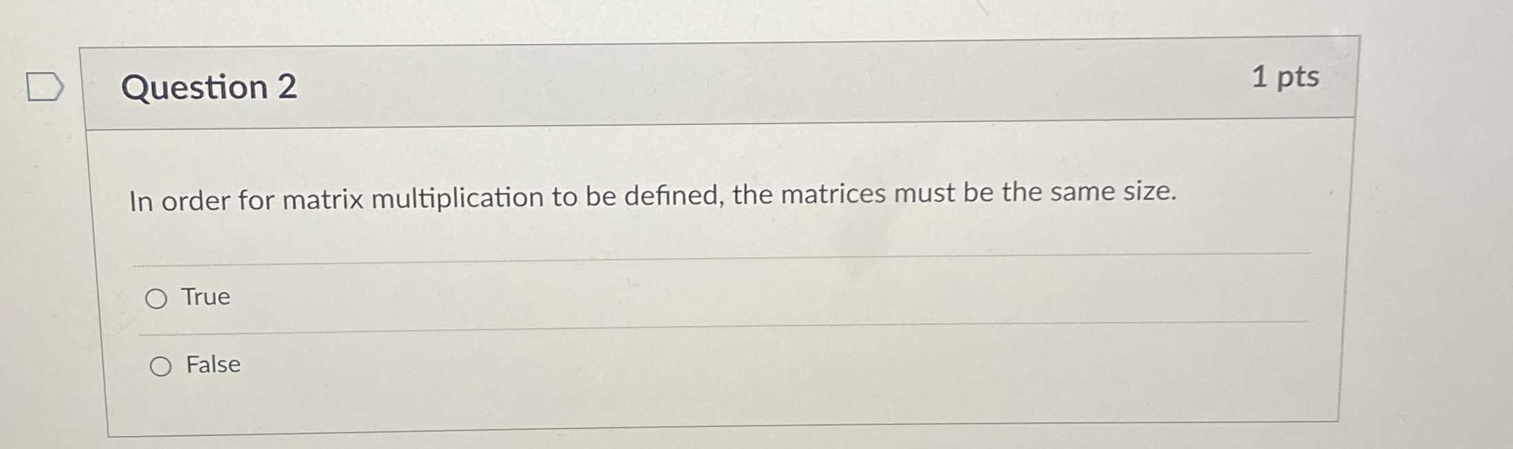 Solved Question 21 ﻿ptsIn order for matrix multiplication to | Chegg.com