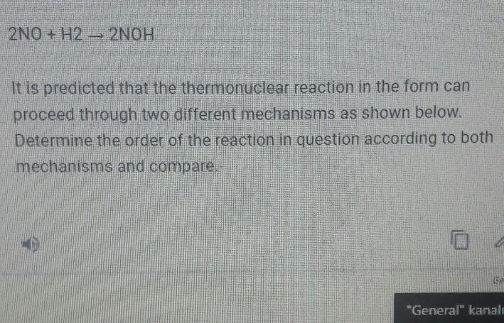 Solved 2NO + H2 + 2NOH. It is predicted that the | Chegg.com