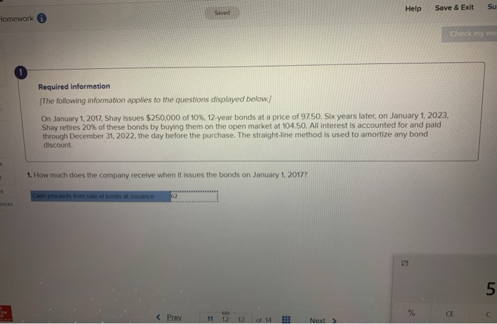 Solved Help Save & Exit Su Homework 0 Check my wo Required | Chegg.com