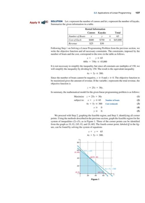 Solved Lesson 4-Linear Programming Read Section 3.3 in your | Chegg.com