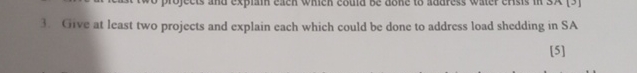 Solved Give at least two projects and explain each which | Chegg.com