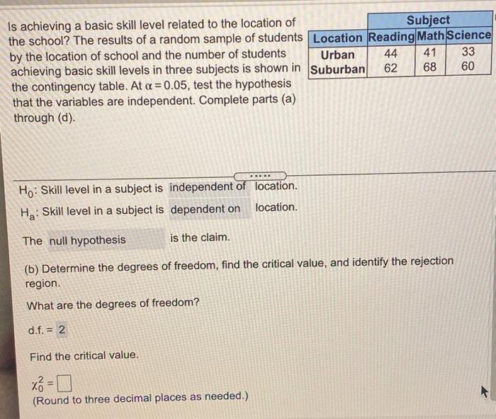Solved Is achieving a basic skill level related to the | Chegg.com