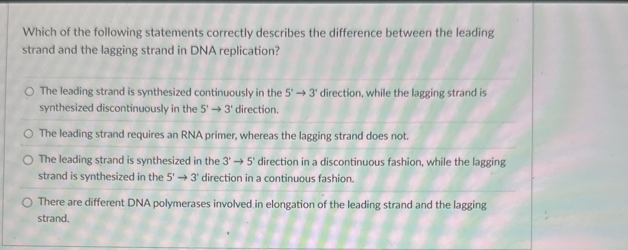 Solved Which of the following statements correctly describes | Chegg.com