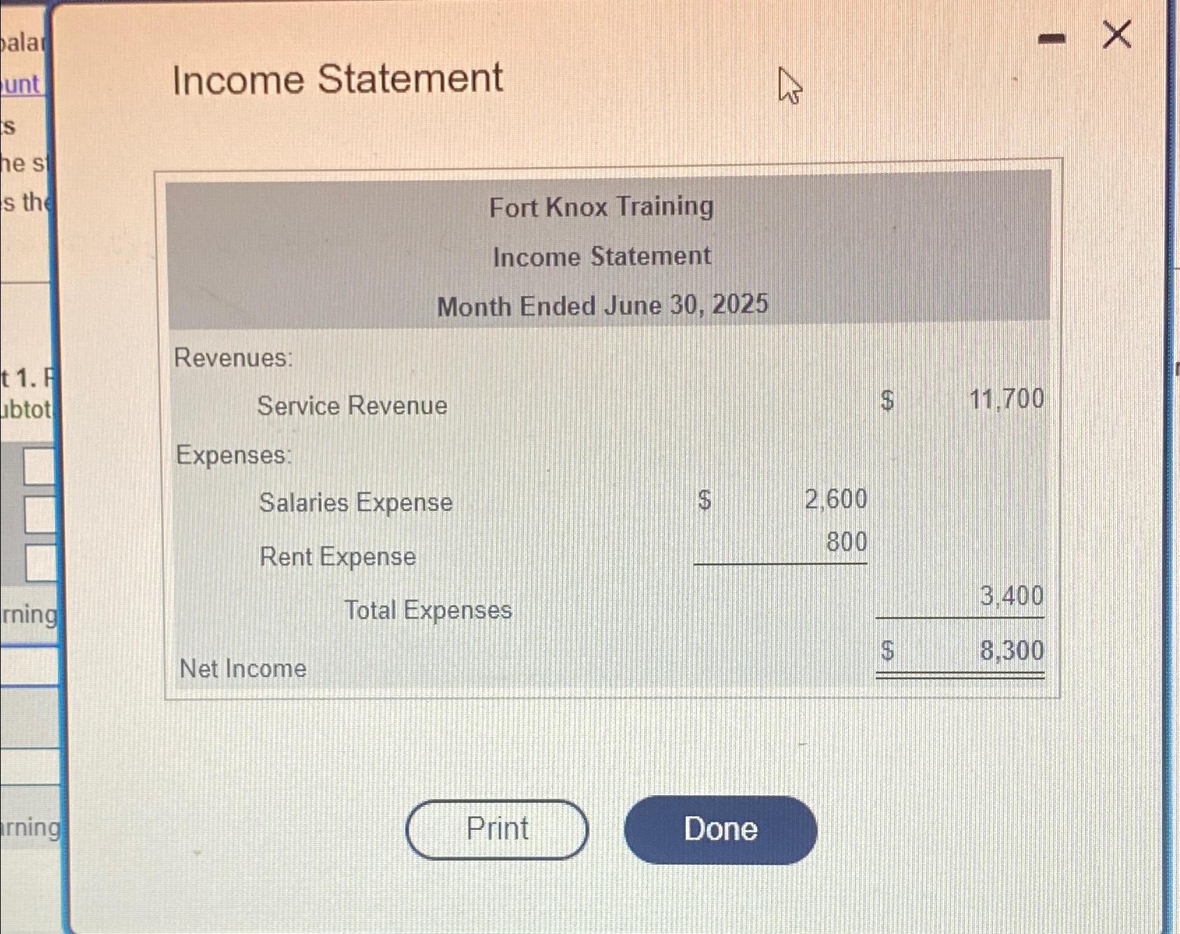 Solved lew the acceunt balancesView the income statement for | Chegg.com