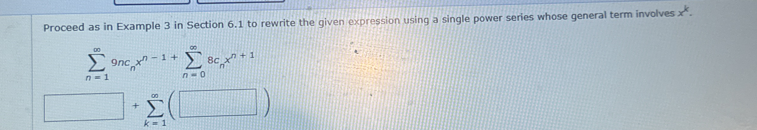 Solved Proceed as in Example 3 ﻿in Section 6.1 ﻿to rewrite | Chegg.com