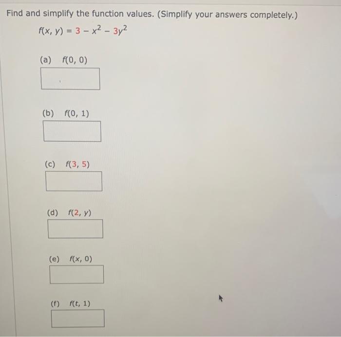 Solved Find and simplify the function values. (Simplify your | Chegg.com
