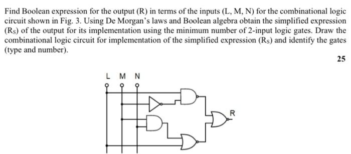 Solved Find Boolean expression for the output (R) in terms | Chegg.com