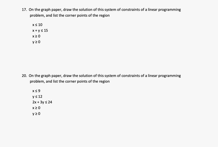 Solved 30. On the graph paper, draw the solution of this | Chegg.com