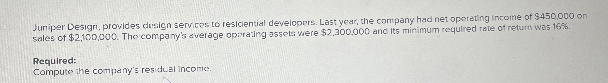 Solved Juniper Design, provides design services to | Chegg.com