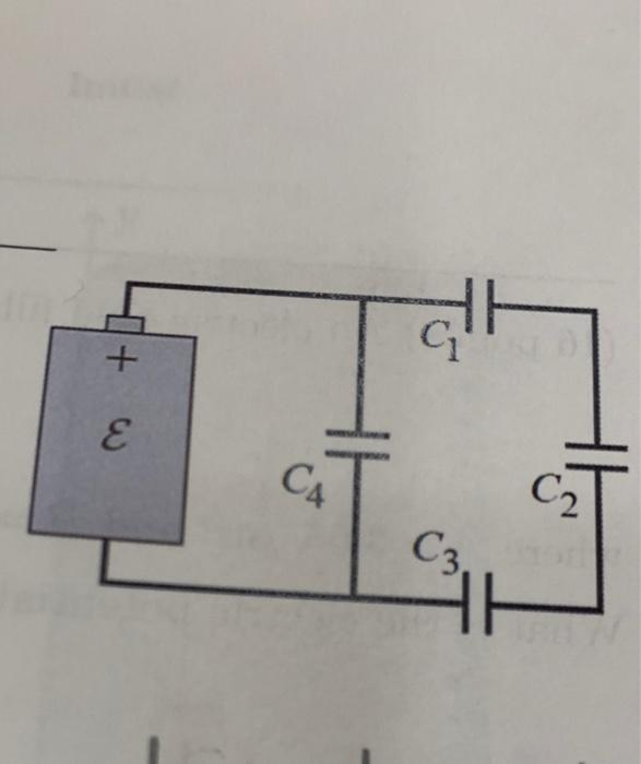 Solved 11. (16 points) Four capacitors are connected to a | Chegg.com