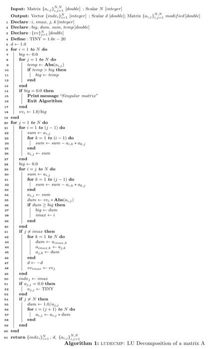 rogram the subroutines (algorithms 1 and 2 ) | Chegg.com