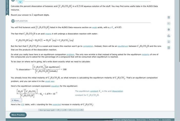 Solved planation Page Calculate the percent dissociation of | Chegg.com