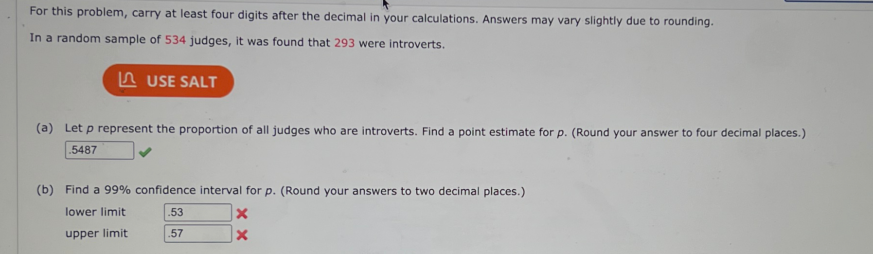 Solved For this problem, carry at least four digits after | Chegg.com