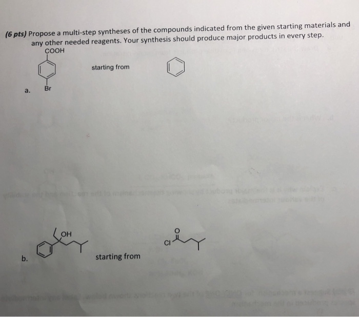 Solved Propose a multi-step synthesis of the compounds | Chegg.com