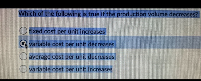 Solved Which of the following is true if the production | Chegg.com