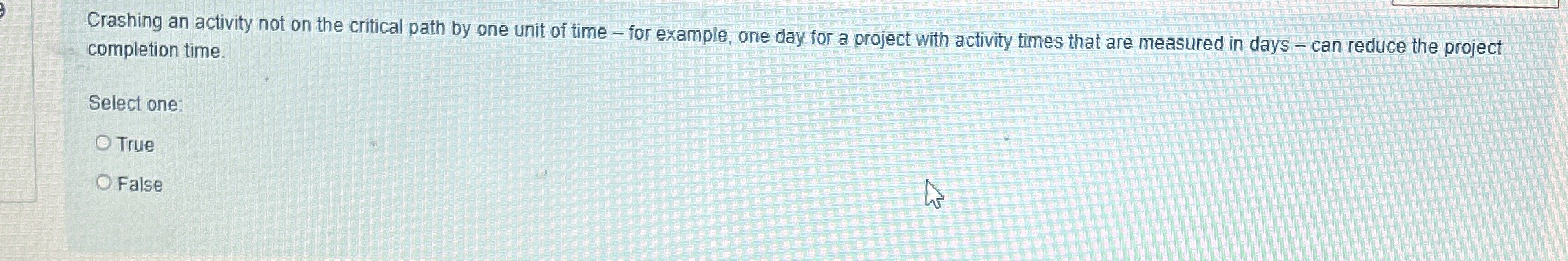 Solved Crashing an activity not on the critical path by one | Chegg.com