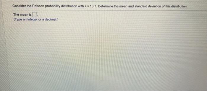 Solved Consider the Poisson probability distribution with a | Chegg.com