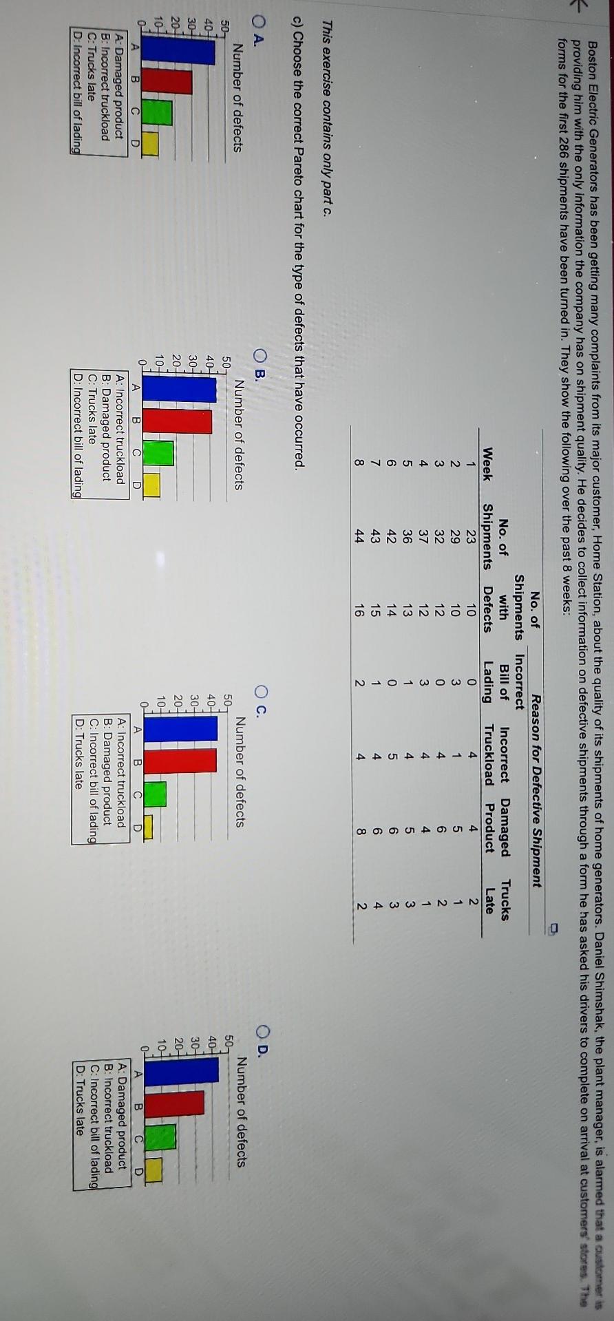 Solved This exercise contains only part c. c) Choose the | Chegg.com