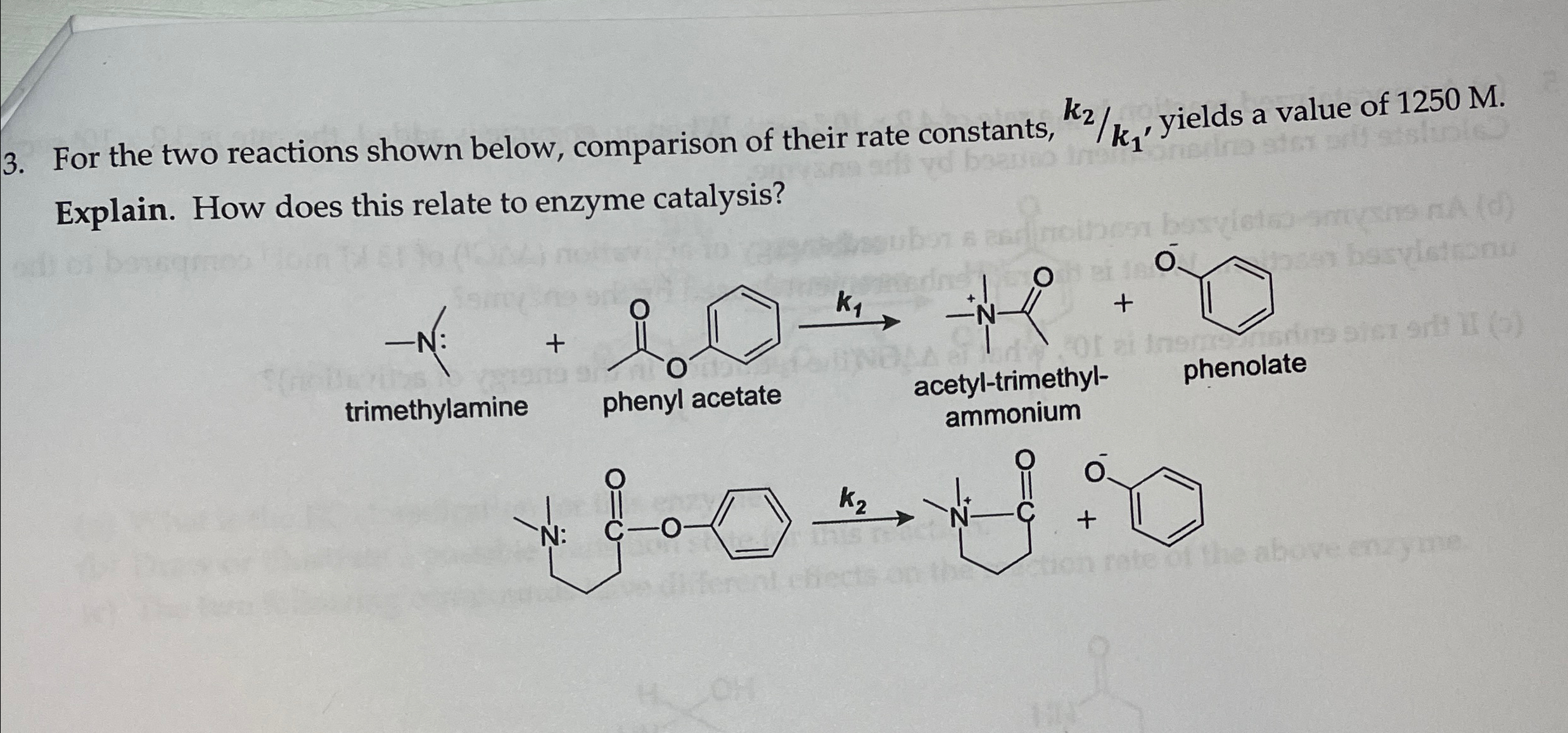 Solved For the two reactions shown below, comparison of | Chegg.com