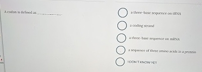Solved A oodon is defined is q, ﻿a three-buse sequence on | Chegg.com