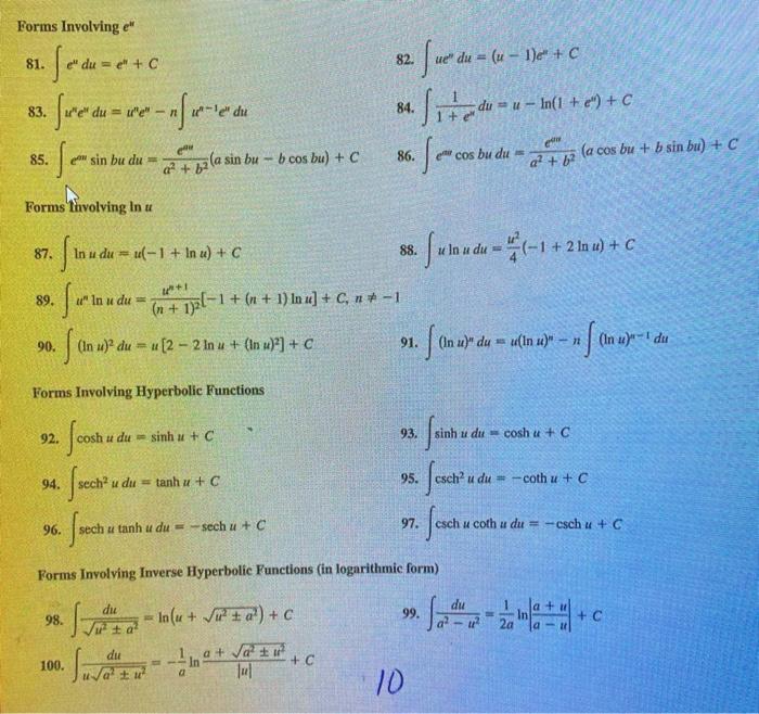 Solved 7. Use the integration tables (appendix B) in the | Chegg.com