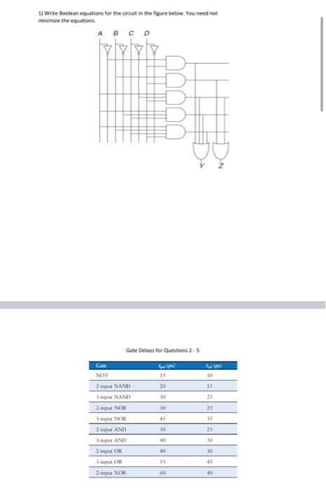 Solved 2 Determine The Propagation Delay And Contamination