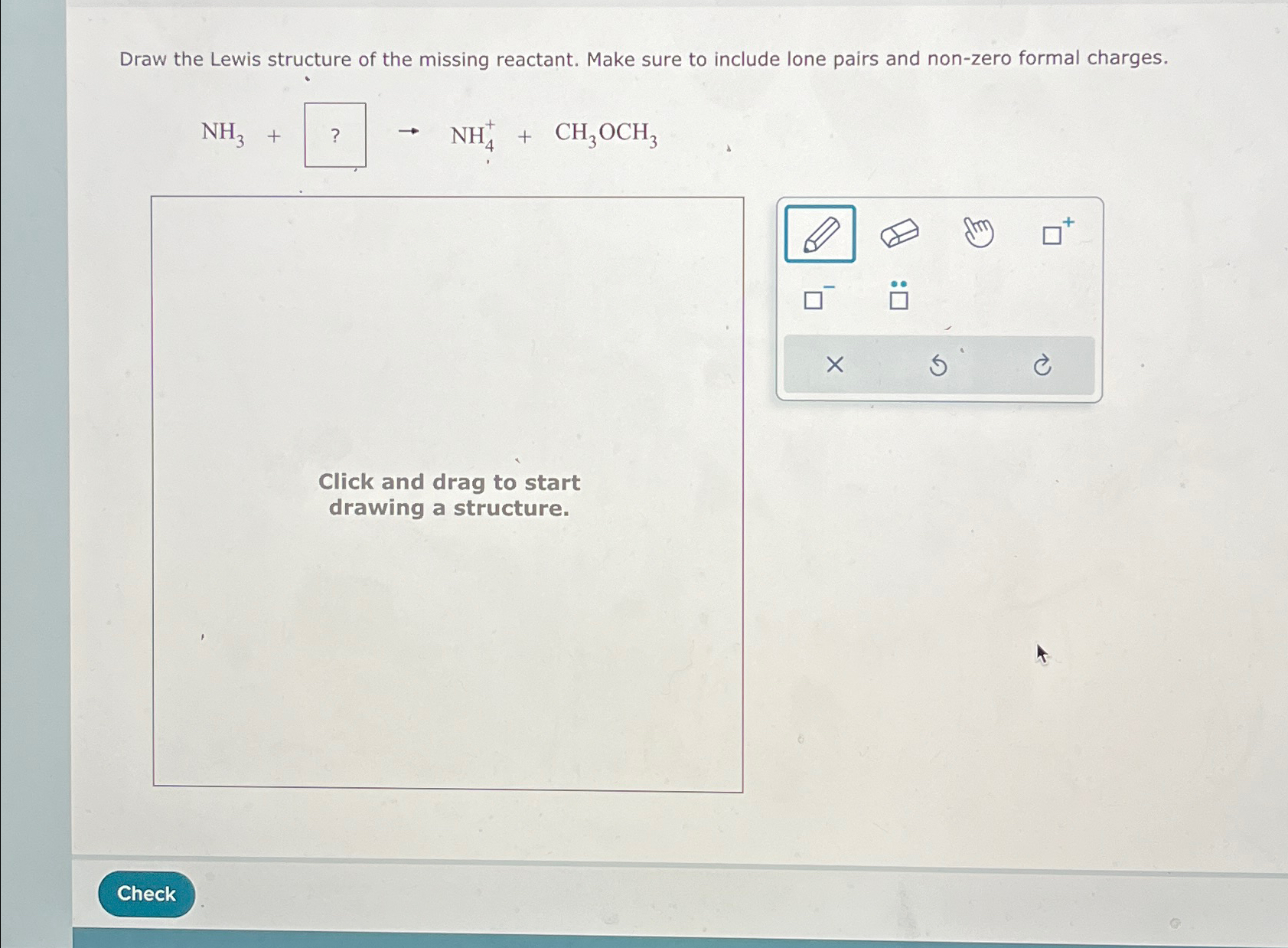 Solved Draw the Lewis structure of the missing reactant. | Chegg.com
