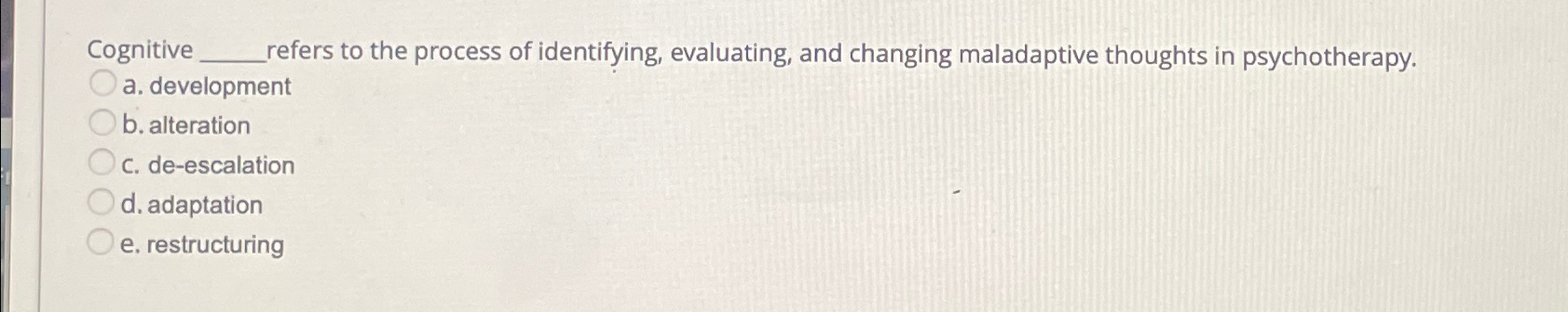 Solved Cognitive q, ﻿refers to the process of identifying, | Chegg.com