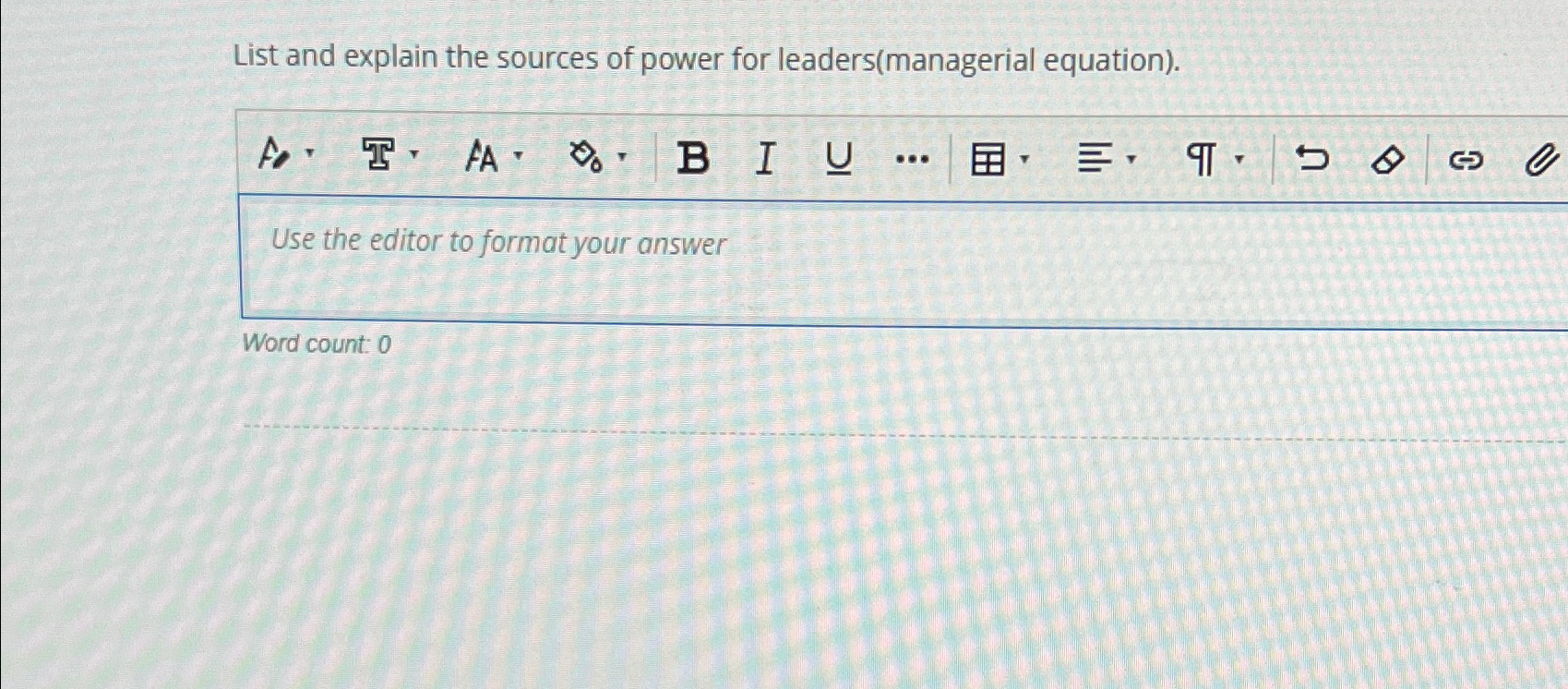 Solved List and explain the sources of power for | Chegg.com