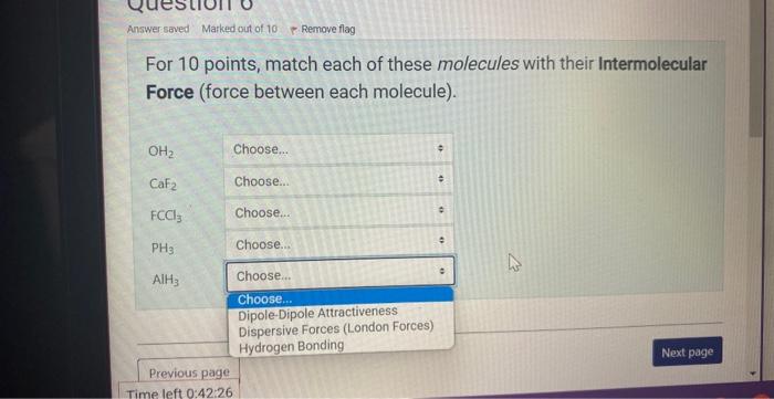 Solved For 10 points, match each of these molecules with | Chegg.com