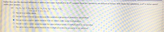 Solved Rather than use the standard definitions of addition | Chegg.com