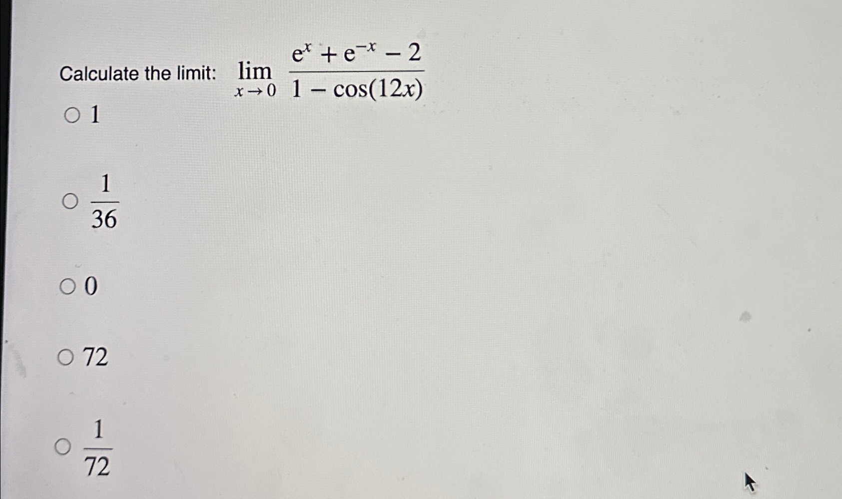 Solved Calculate the limit: | Chegg.com