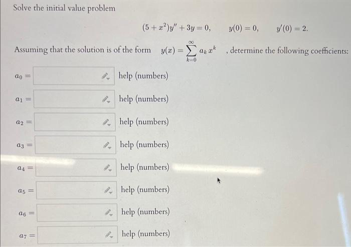 Solved Solve the initial value problem | Chegg.com