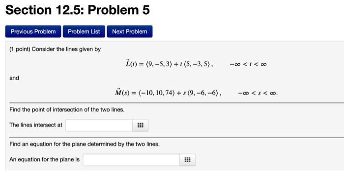 Solved Section 12.5: Problem 5 5 - | Chegg.com
