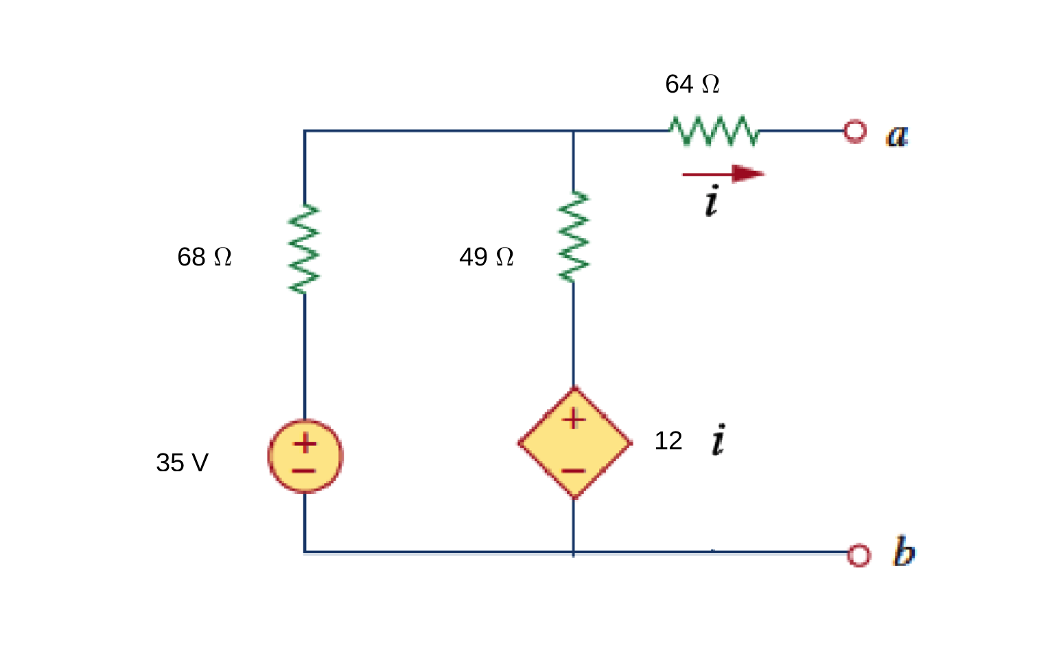 Solved For the circuit shown above, find the voltage and | Chegg.com