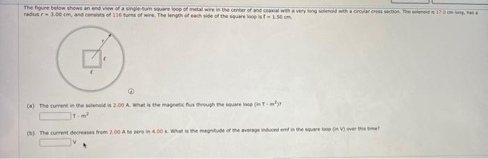 Solved The figure below shows an end view of a single-turn | Chegg.com