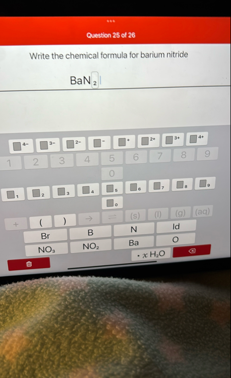 Solved Question 25 ﻿of 26Write the chemical formula for | Chegg.com
