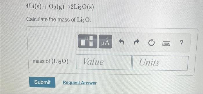 Solved For the following reaction, calculate the grams of | Chegg.com